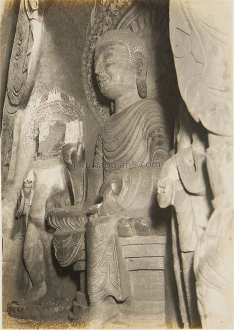 1927年河北邯郸老照片 彼时的乡堂寺石窟印象 天下老照片网