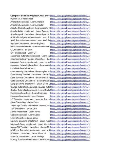 Python Ml Cheat Sheet Pdf Machine Learning Python Programming