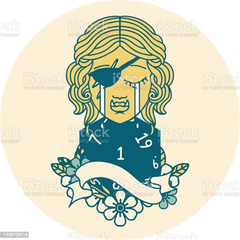 우는 오크 불량 캐릭터 얼굴 자연 하나의 D20 주사위 롤 일러스트 레이 션 굴리기에 대한 스톡 벡터 아트 및 기타 이미지 굴리기 눈 신체 부분 도깨비 Istock