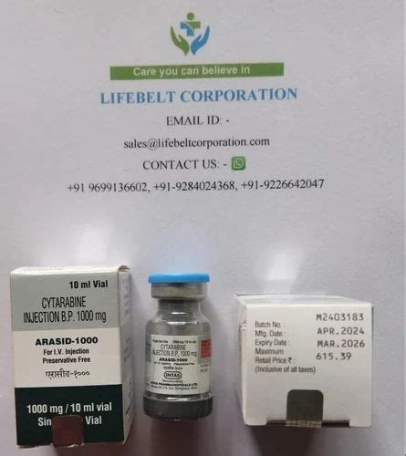 Arasid 1000 Mg Injection At ₹ 170 Vial Anti Cancer Drugs In Nagpur Id 2855058143455