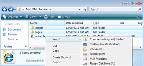 how to create an html archive zip andromo support