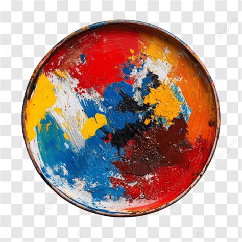 생생한 색상이 혼합된 예술적인 페인트플레이트 페인트 조직 페인팅 기어 페인트판 Png 일러스트 및 이미지 에 대한 무료 다운로드 Pngtree