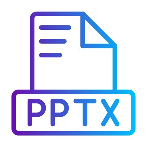 Pptx Microsoft Document Files Extension File Folder Icon