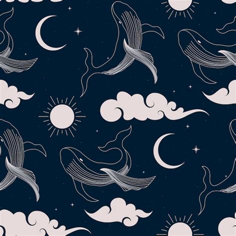 Premium Vector Magic Seamless Pattern