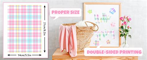 Whaline 60pcs Pastel Plaid Pattern Paper A5 Size 12