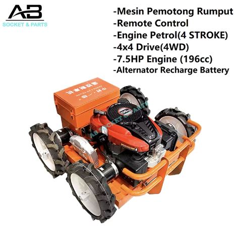 Mesin Pemotong Rumput Remote Control RC Shopee Malaysia