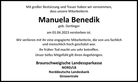 Traueranzeigen Von Manuela Benedik Trauer38de