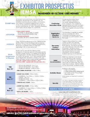 Fillable Online Exhibitor ProspecTus Fax Email Print PdfFiller
