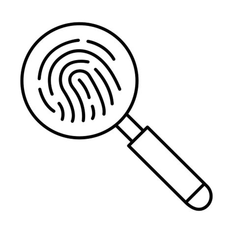 Detective Fringer Print Tool Glass Icon Download On Iconfinder