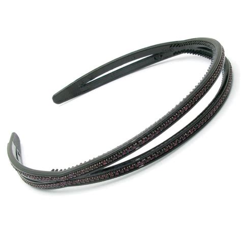 Thin Crystal Black Headband Soho Style