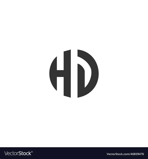 Letter Hd Logo Design Template Royalty Free Vector Image