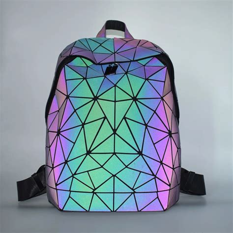 New Women Luminous Backpacks Daily Backpack School Female Geometry