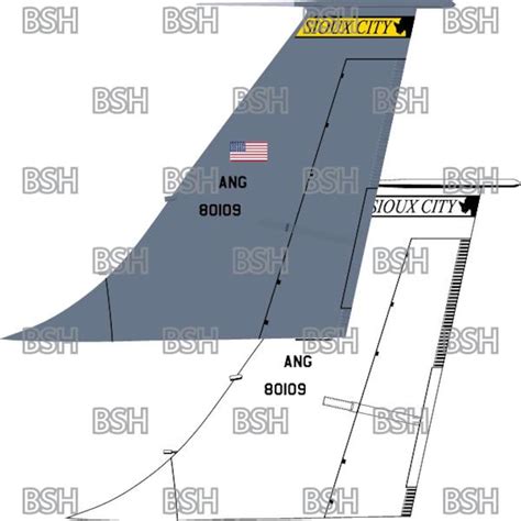 Kc 135 Tail Flash Iowa Ang Vector Image Files Ai Pdf And Svg