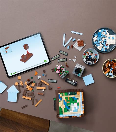 Lego Minecraft Crafting Table Model Set For Adults 21265 Harrods Uk