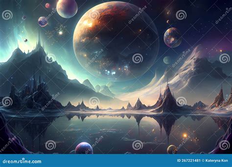 Interdimensional Travel And Parallel Universes Ai Illustration Stock