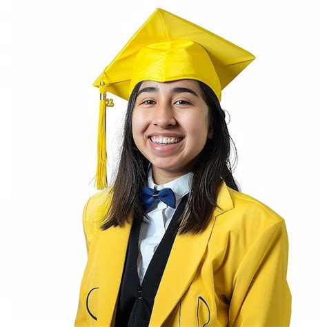 A Girl Wearing A Graduation Cap And Gown Premium Ai Generated Image