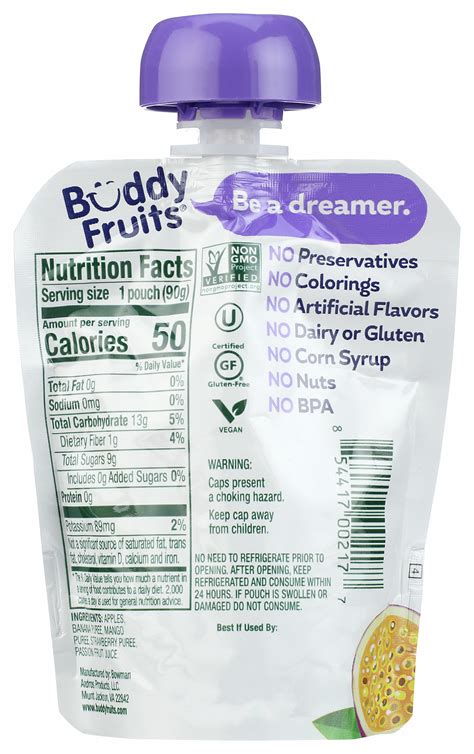 Buddy Fruits Multifruit And Apple Blended Fruits Pouch World Finer Foods
