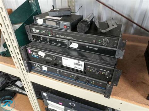 2 Qsc Amplifiers Meyer Sound Speaker Processor And Sennheiser