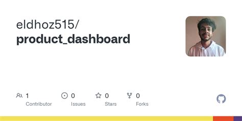 GitHub Eldhoz Product Dashboard