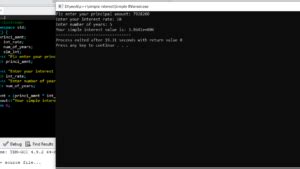 Simple Interest Calculator In C With Source Code Source Code Projects