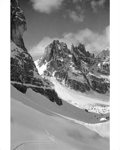 Photographic Print Of Snowy Mountain Cortina Dampezzo Cortina Dampezzo