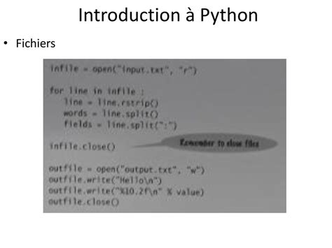 Contenu Introduction à Python Ppt Télécharger