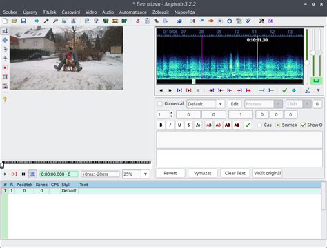 Titulkový editor Linux Mint CZ SK