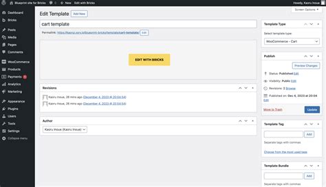 duplicate woocommerce cart template not implementing bugs bricks