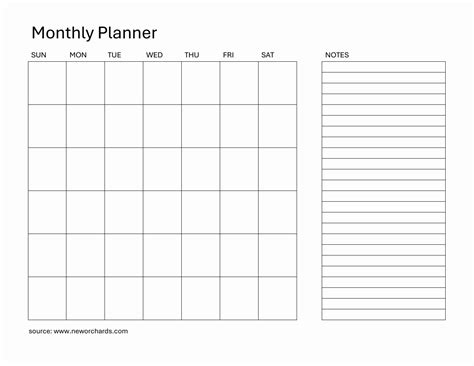 Free Printable Monthly Planner Template Word