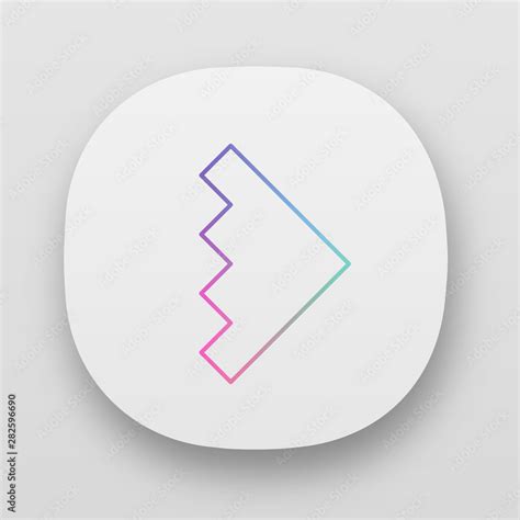 rightward arrowhead app icon forward triangular arrow navigation