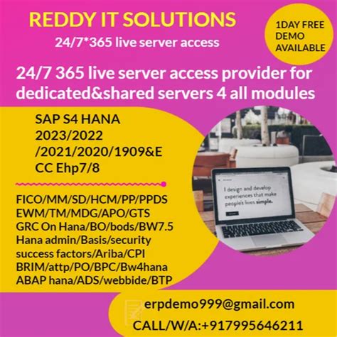 Sap S4 Abap On Hana Server Access In Pune At ₹ 1000person In Hyderabad