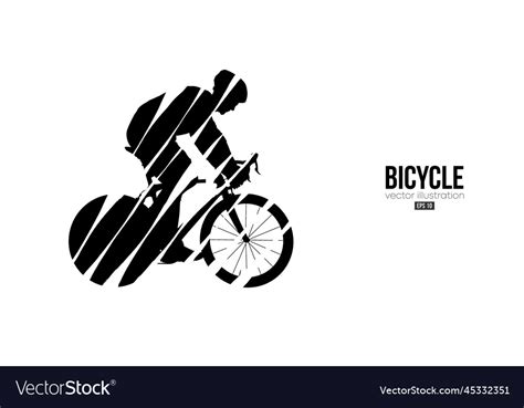 Abstract Silhouette Of A Road Bike Racer Man Vector Image