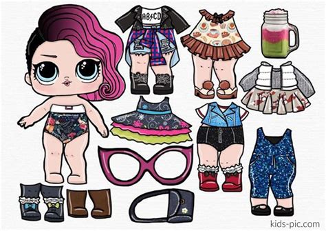 шаблон Lol и одежды для вырезания из бумаги скачать Ropa De Papel