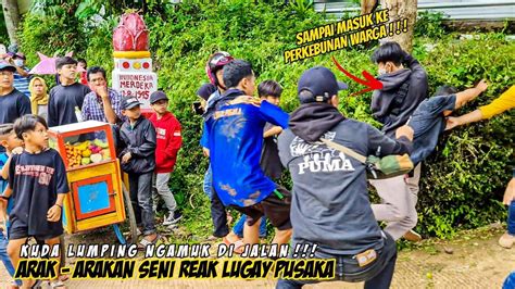 Kuda Lumping Ngamuk Di Jalan Sampai Masuk Ke Kebun Warga Seni Reak Lugay Pusaka