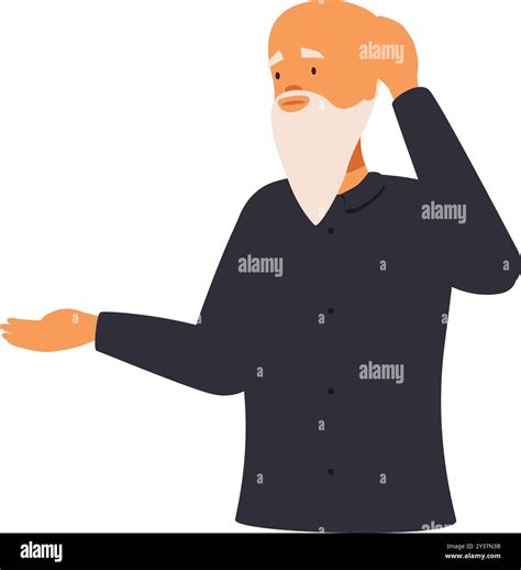 Confused Senior Man Scratching His Head And Gesturing With His Hand