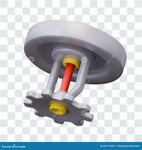 realistic sprinkler closeup element of automatic fire extinguishing