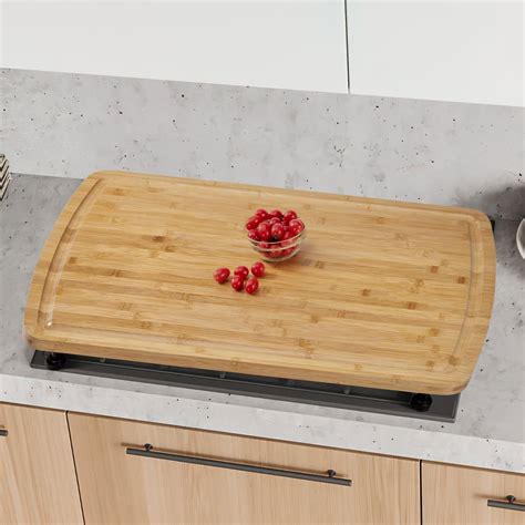 30 X 20 Bamboo Noodle Board Stove Cover Removable Legs Countertop