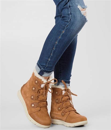 Sorel Explorer Joan™ Waterproof Leather Boot Womens Shoes In Camel