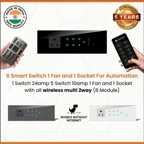 6 Switch 1 Fan 1 Socket For Automation 16a Polycarbonate At ₹ 6447 Piece In Vasai