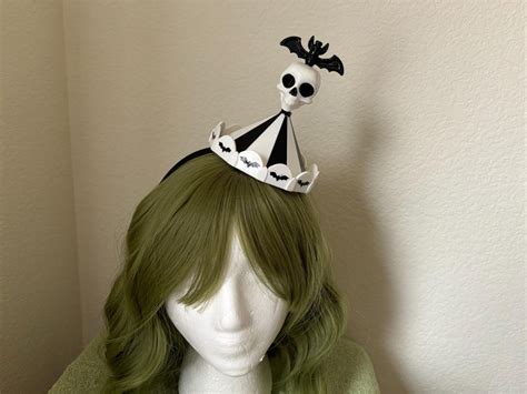 Carousel Hat Carousel Head Band Black And White Hat Bat Skull Black And White Carousel Hat