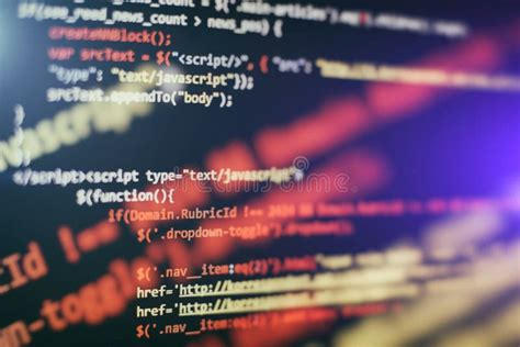Monitor Closeup Of Function Source Code Abstract It Technology