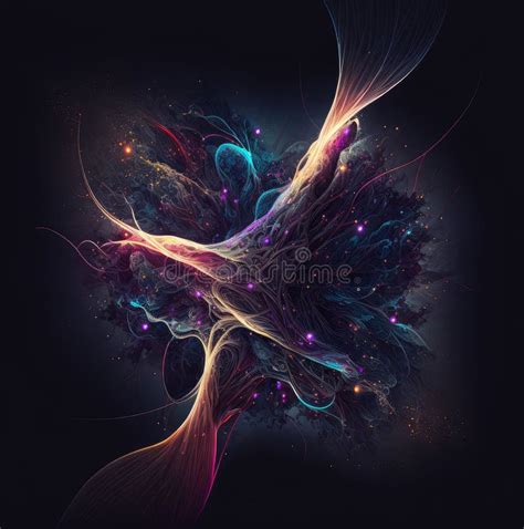 Neural Connections Abstract Design Generative Ai Stock Illustration Illustration Of