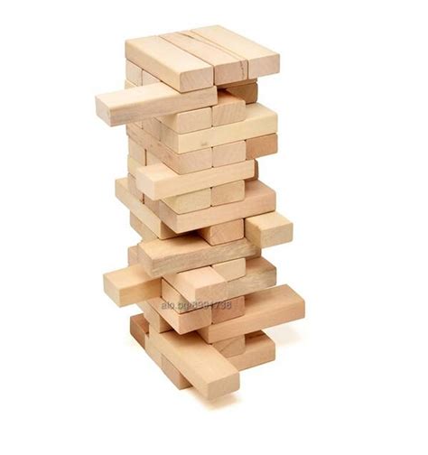 Дървена Дженга 54 части дървена кула за баланс игра Играчки Ямбол