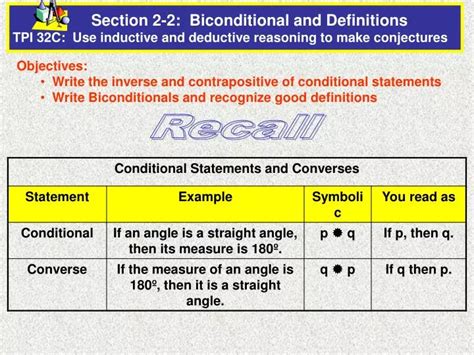 Ppt Objectives Write The Inverse And Contrapositive Of Conditional