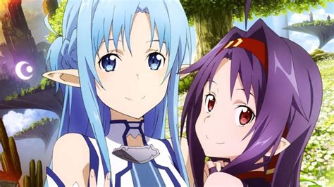 Yuuki Asuna Anime Girls Anime Smiling Konno Yuuki Elves Sword Art