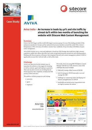 Aviva Case Study Sitecore PDF