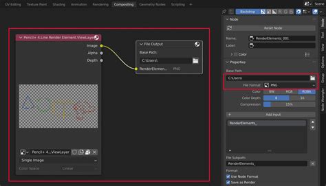Using Render Elements Pencil 4 Line For Blender