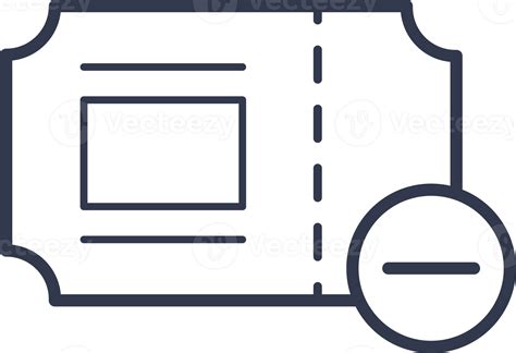 Ticket Minus Icon In White Colors Voucher Signs Illustration 15117355 PNG