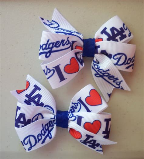 I Love Los Angeles Dodgers Bow Set