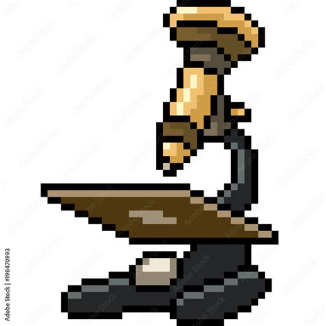 Vector Pixel Art Microscope Stock Vector Adobe Stock